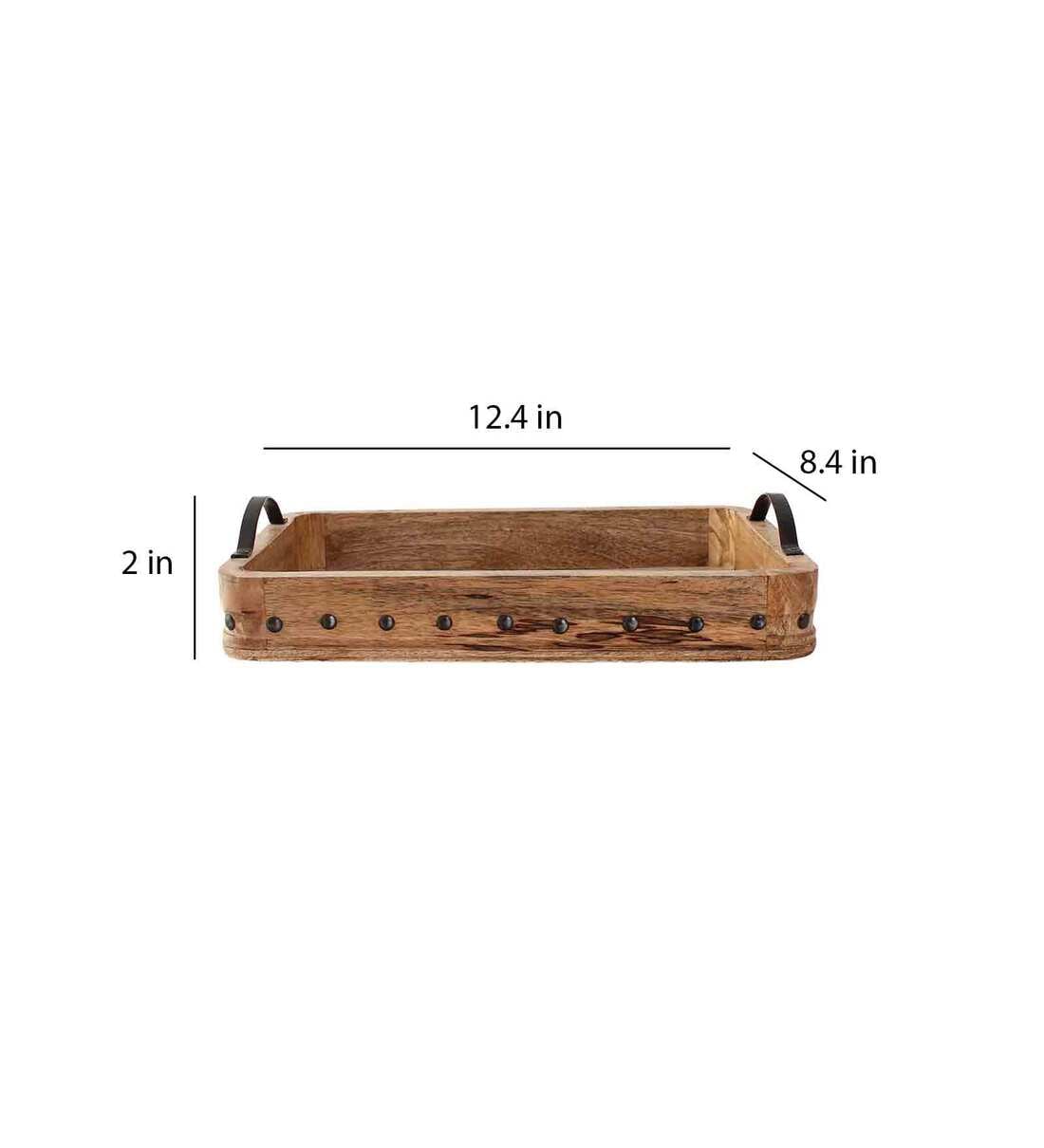 Buy Natural Wood 1 Tray by House This Online - Serving Trays - Serving ...