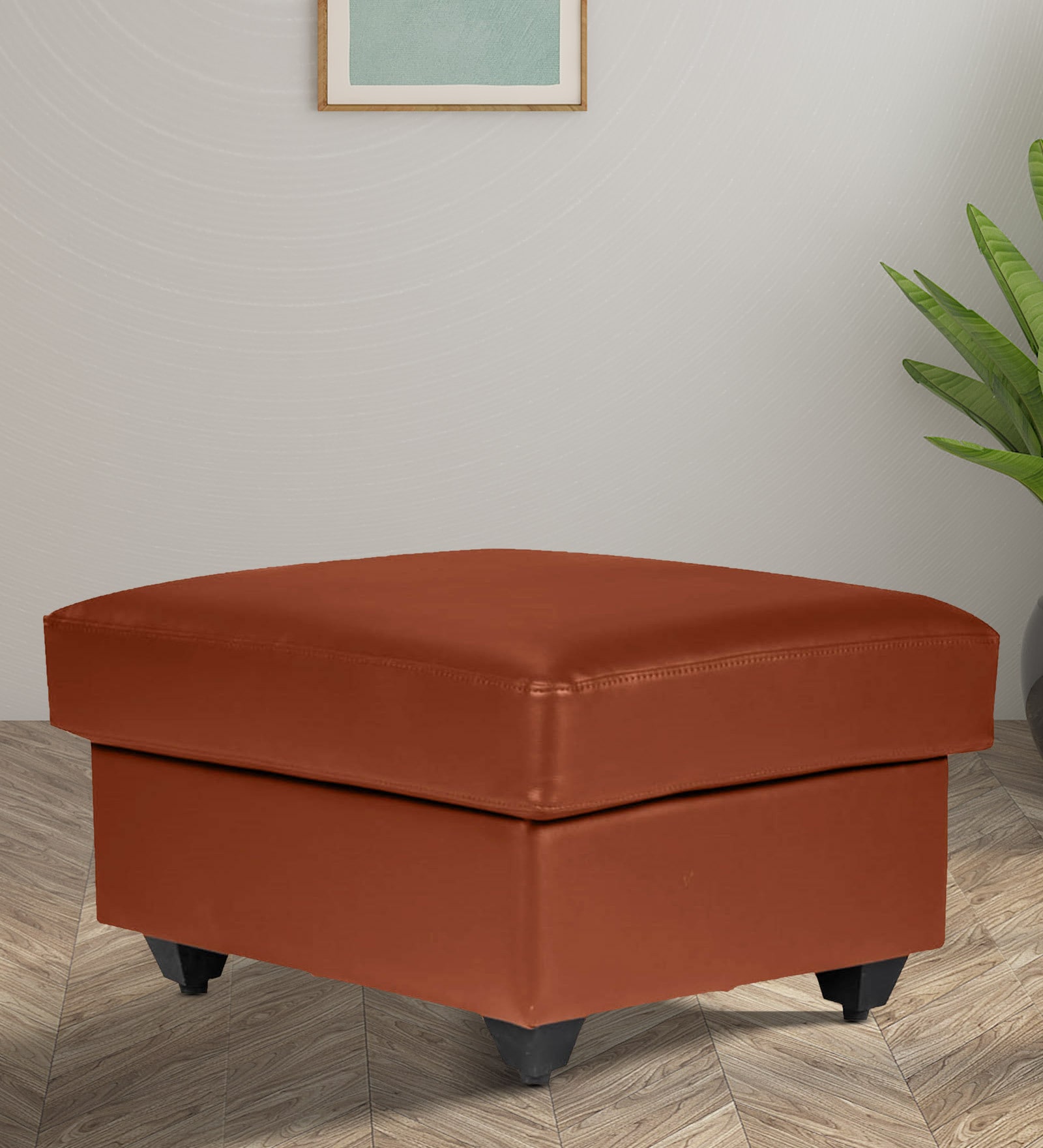 Buy Napper Leatherette Ottoman In Tan Colour at 19% OFF by Wakefit ...