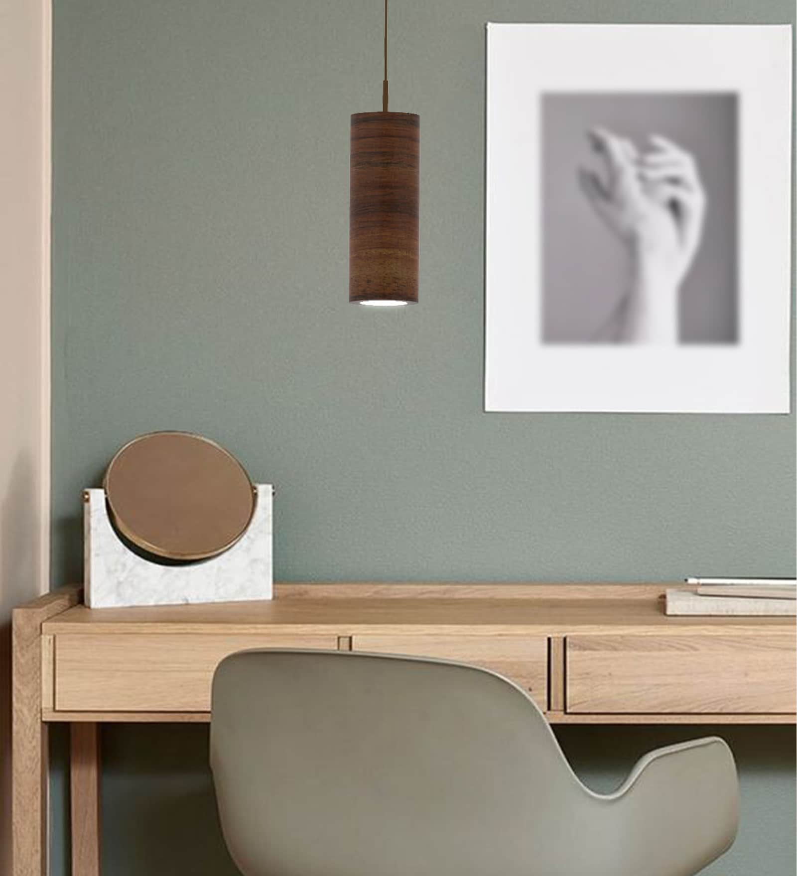 Buy Vosges Natural Teak Wood Hanging Light by Remole at 100% OFF by ...