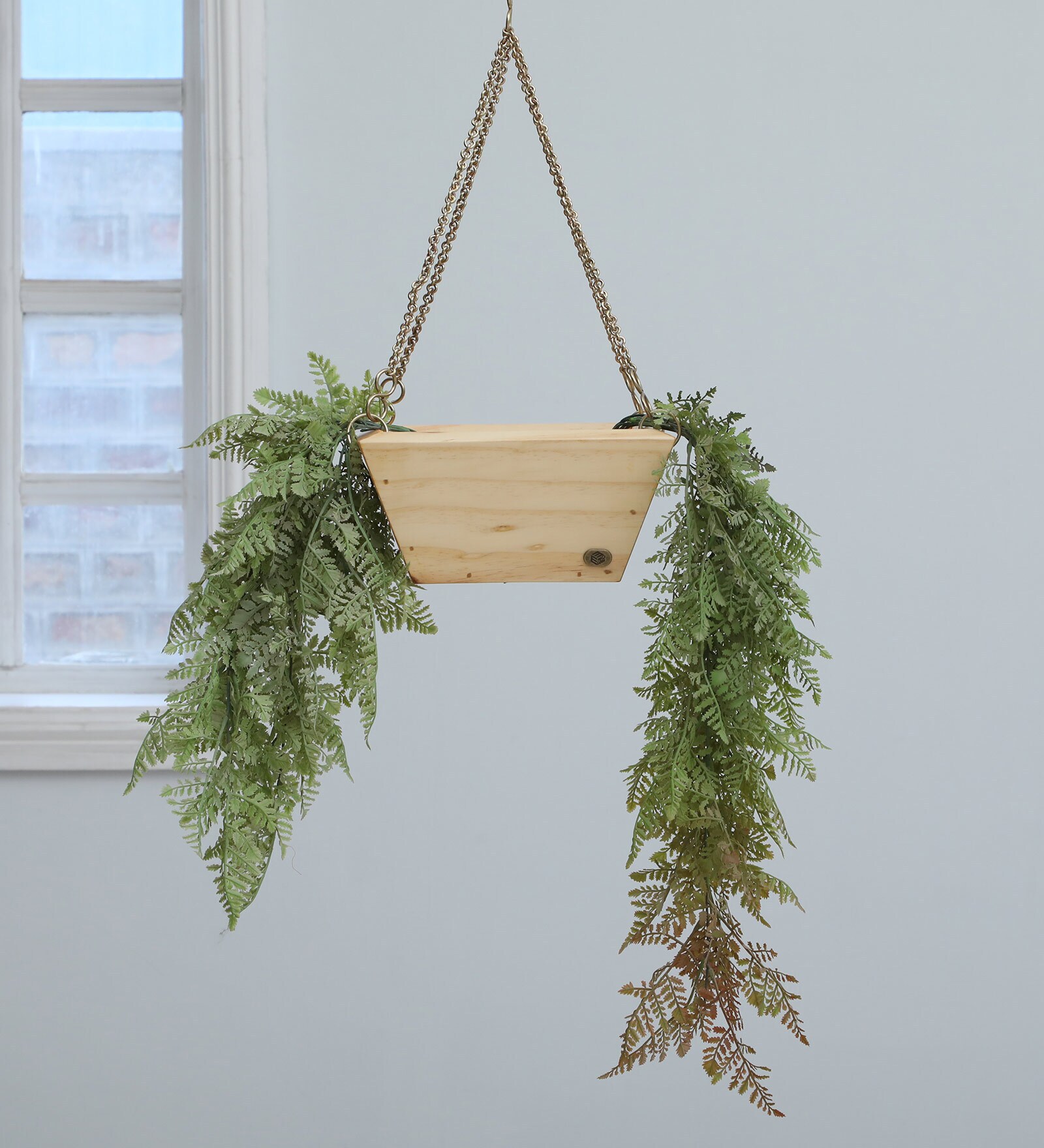 Buy Natural Finish Pine Wood Angular Hanging Planter by My Eden at 25% ...