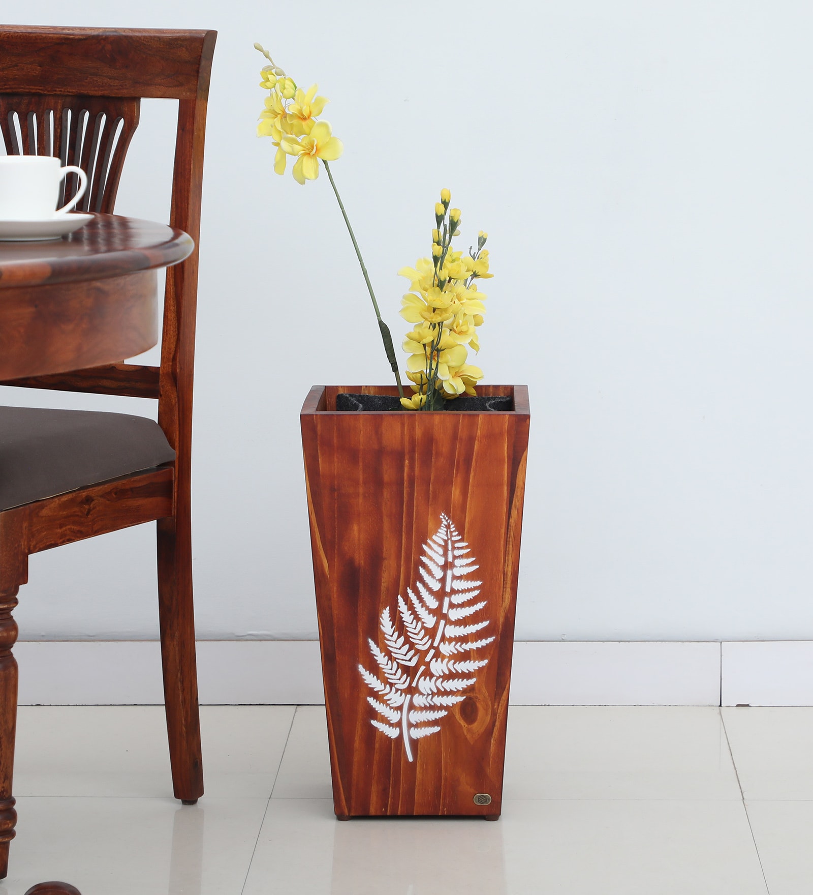 Buy Square Natural Finish Pine Wood-Floor Planter at 24% OFF by My Eden ...