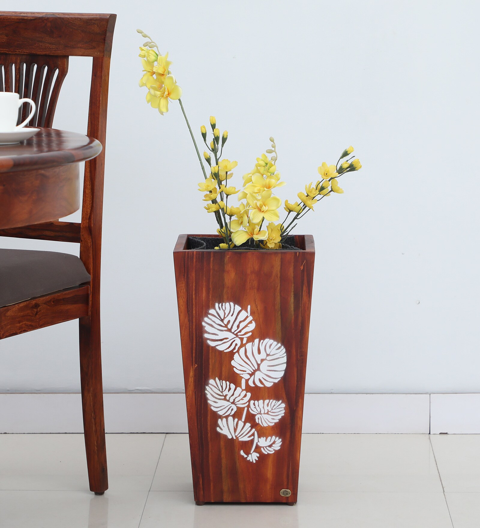 Buy Square Natural Finish Pine Wood-Floor Planter at 24% OFF by My Eden ...