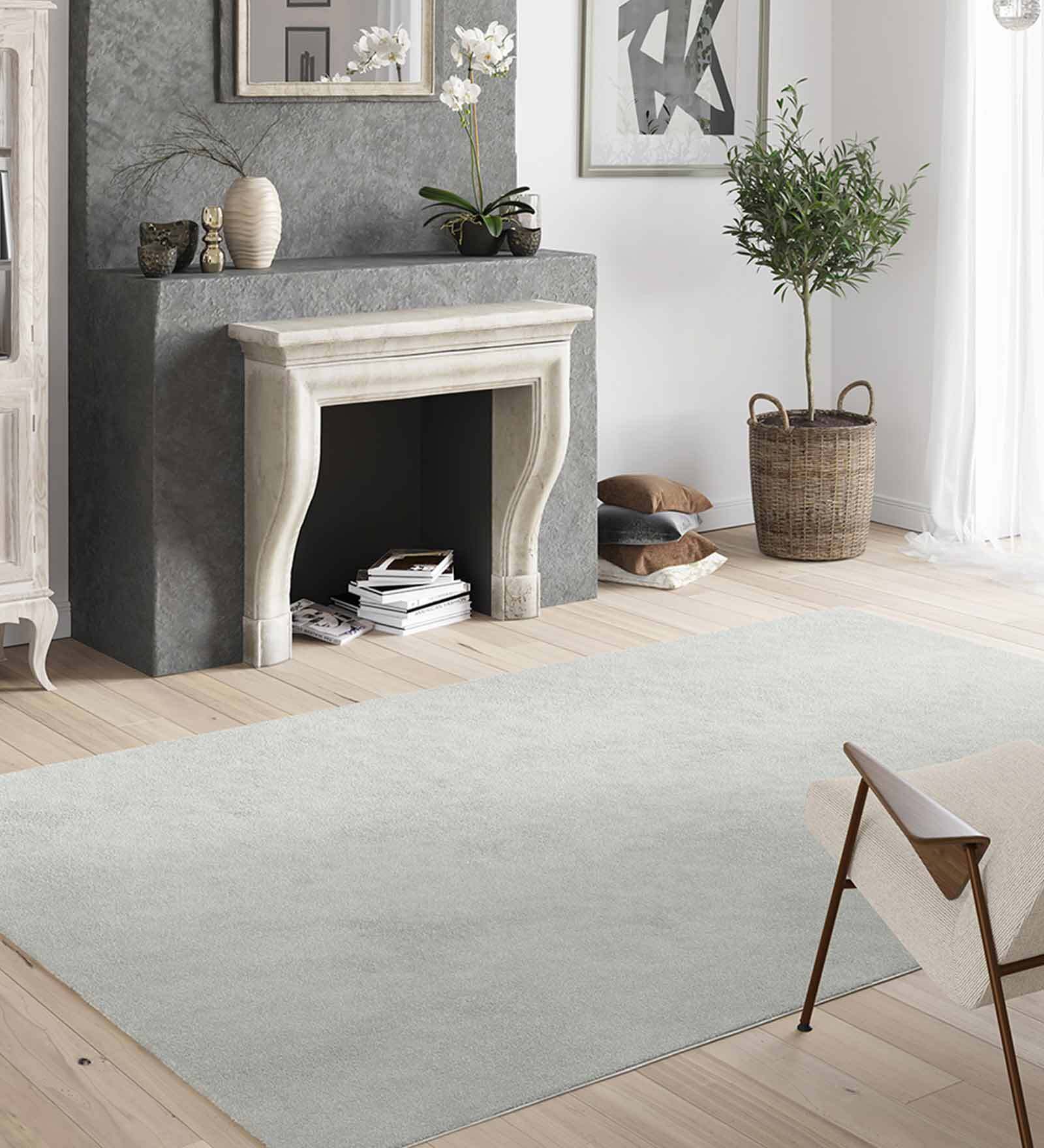 Buy Natural Polypropylene Plain Solids 4 x 6 Feet Machine Made Carpet ...