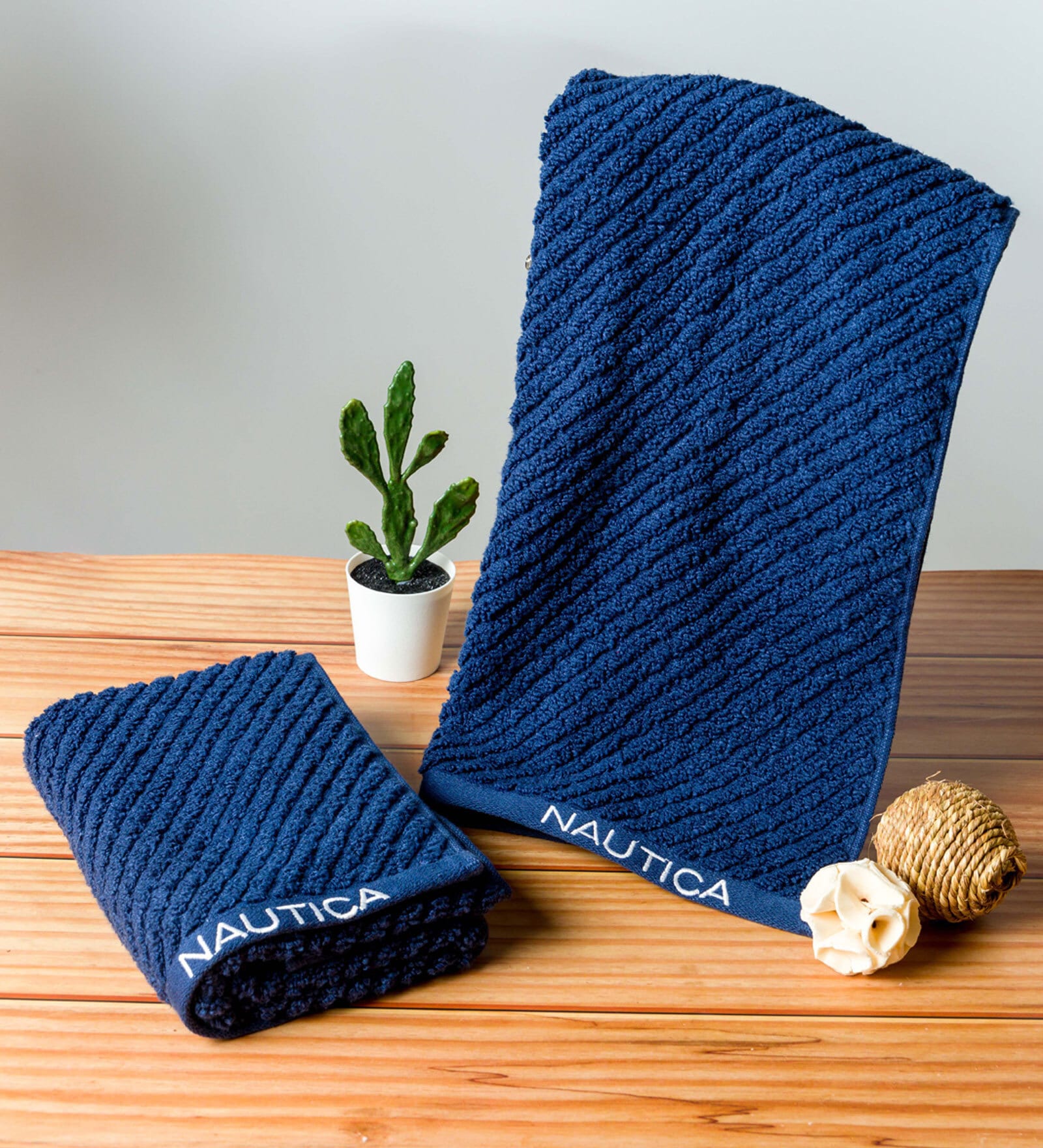 Buy Navy Fluffy Zero Twist 100% Cotton Solid Hand Towel - Pack of 2 at ...