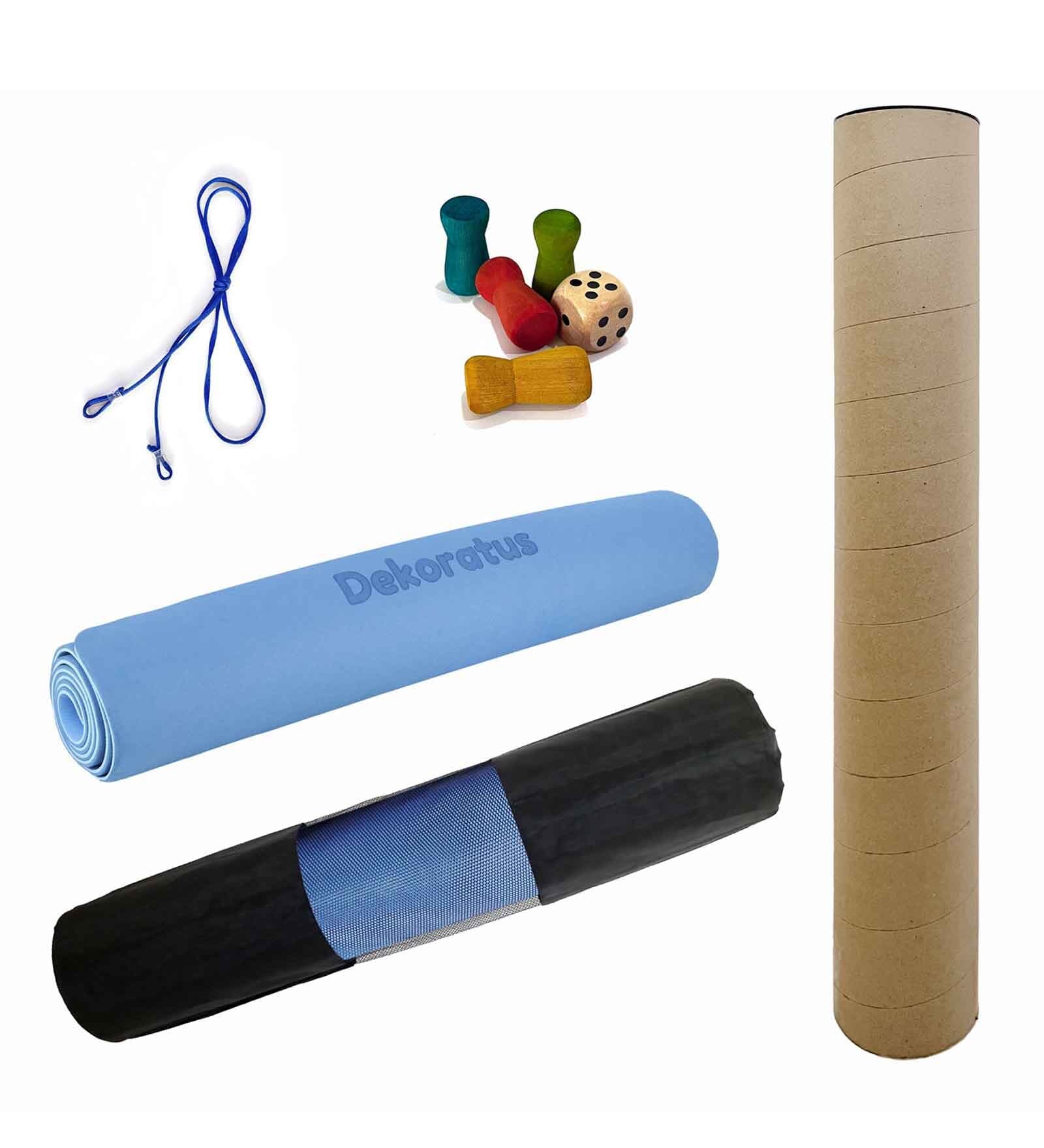 Buy Blue Anti-Skid Reversible 6 mm Thick Yoga Mat with Snakes&Ladders ...
