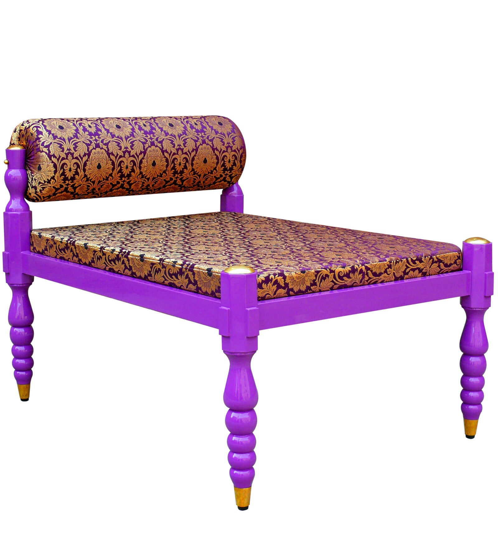 Buy Nawab Chair in Purple Colour by Design Clinic India Online ...