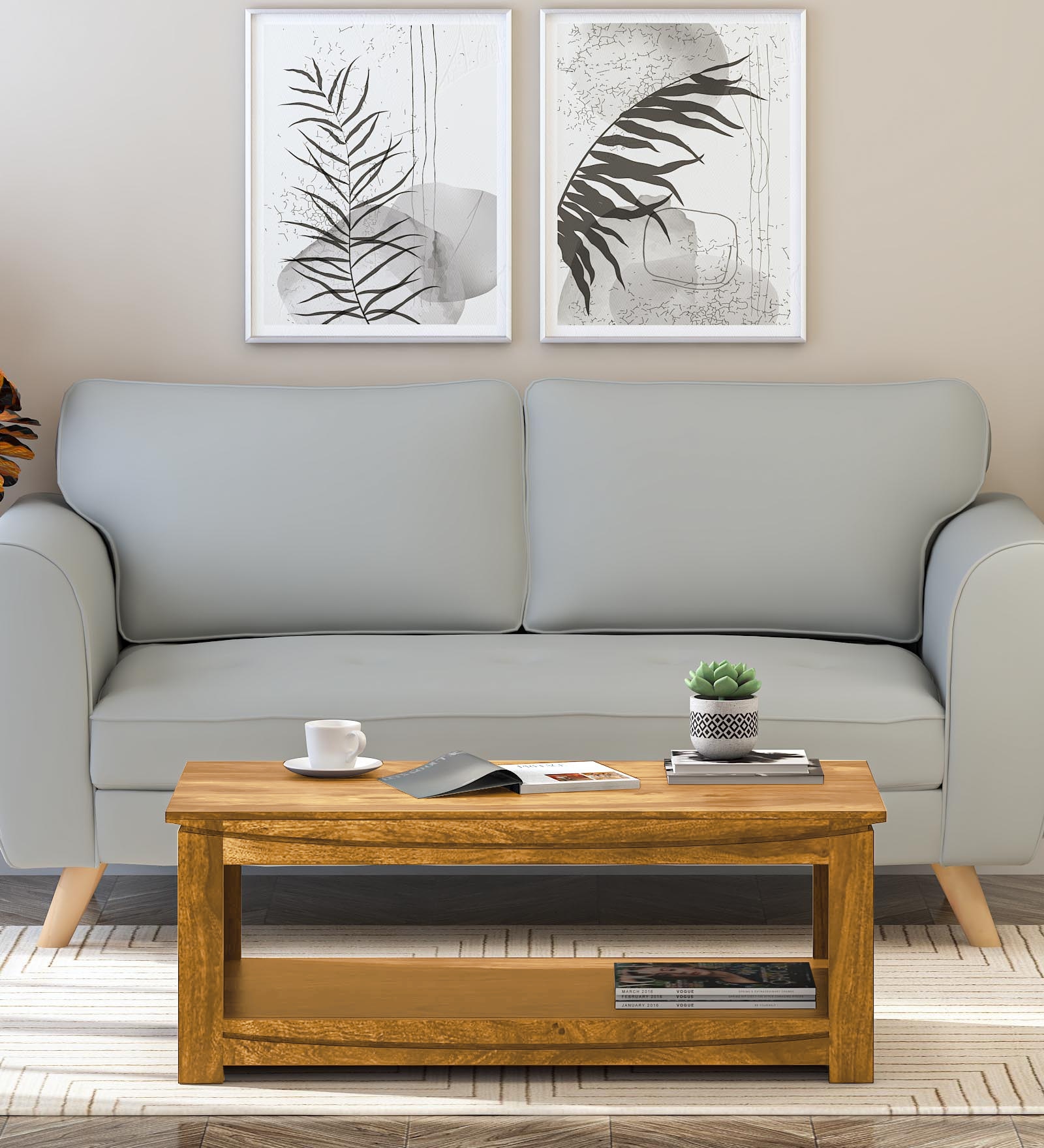 Buy Naxos Sheesham Wood Coffee Table in Scratch Resistant Rustic Teak ...