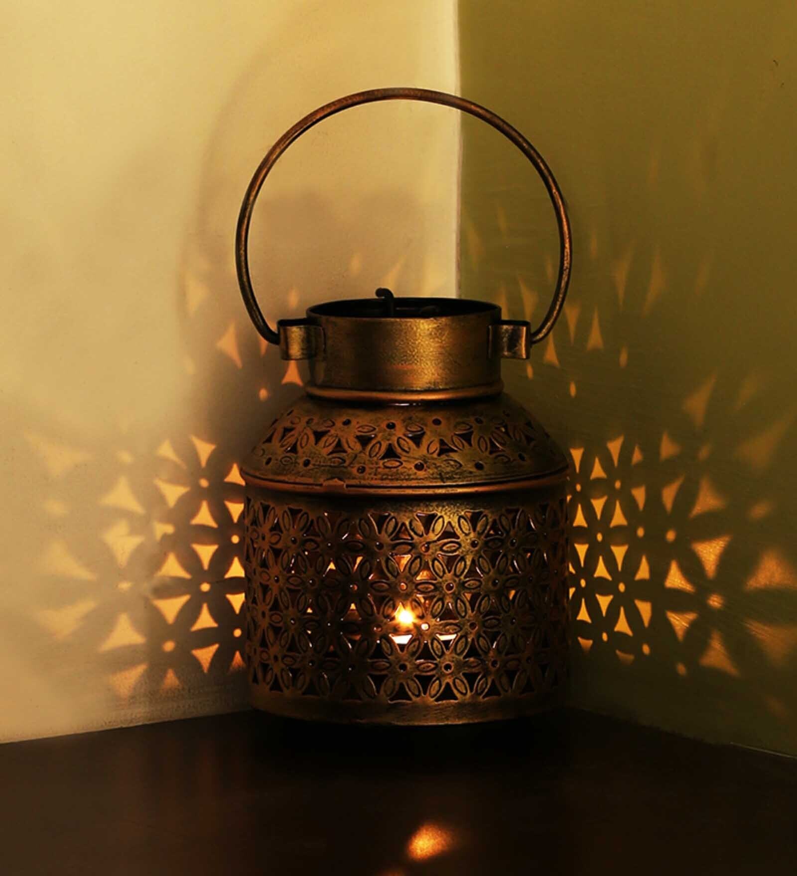 Buy Nayaab Laalten Gold Metal Hanging Tea Light Holders at 41% OFF by ...