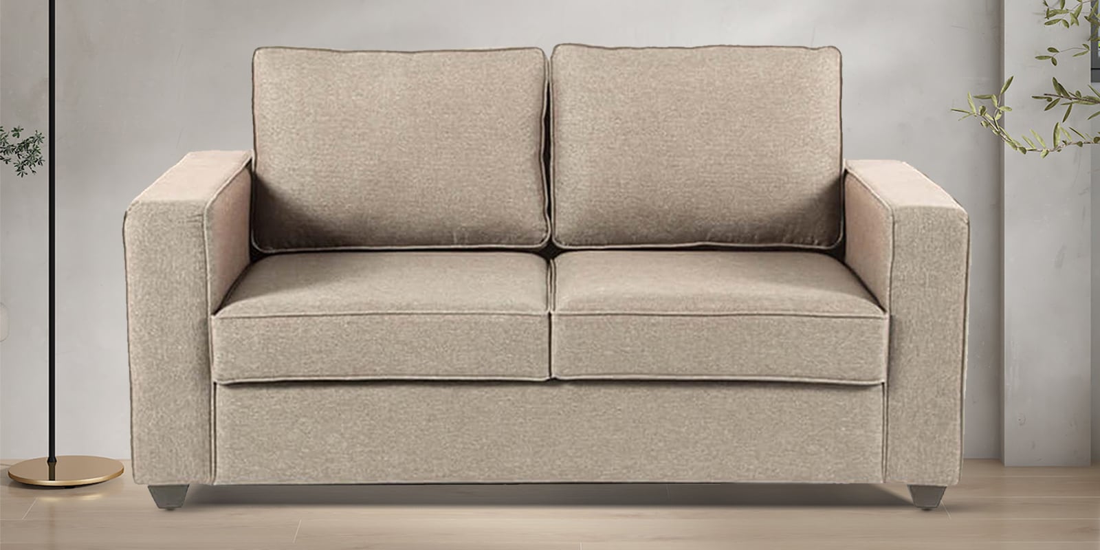 Buy Napper Fabric 2 Seater Sofa In Pearl Colour at 18% OFF by Wakefit ...