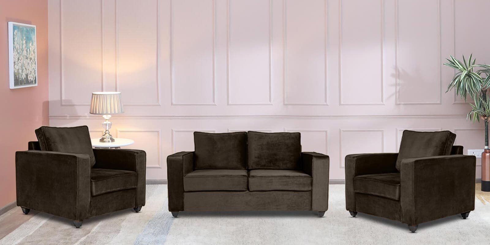 Buy Napper Velvet (2+1+1) Sofa Set In Stone Colour at 18% OFF by ...