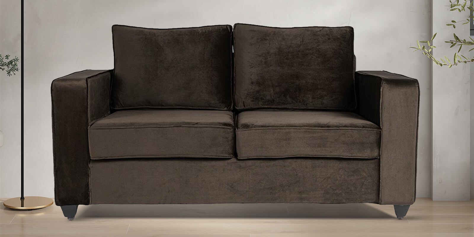 Buy Napper Velvet 2 Seater Sofa In Stone Colour at 17% OFF by Wakefit ...