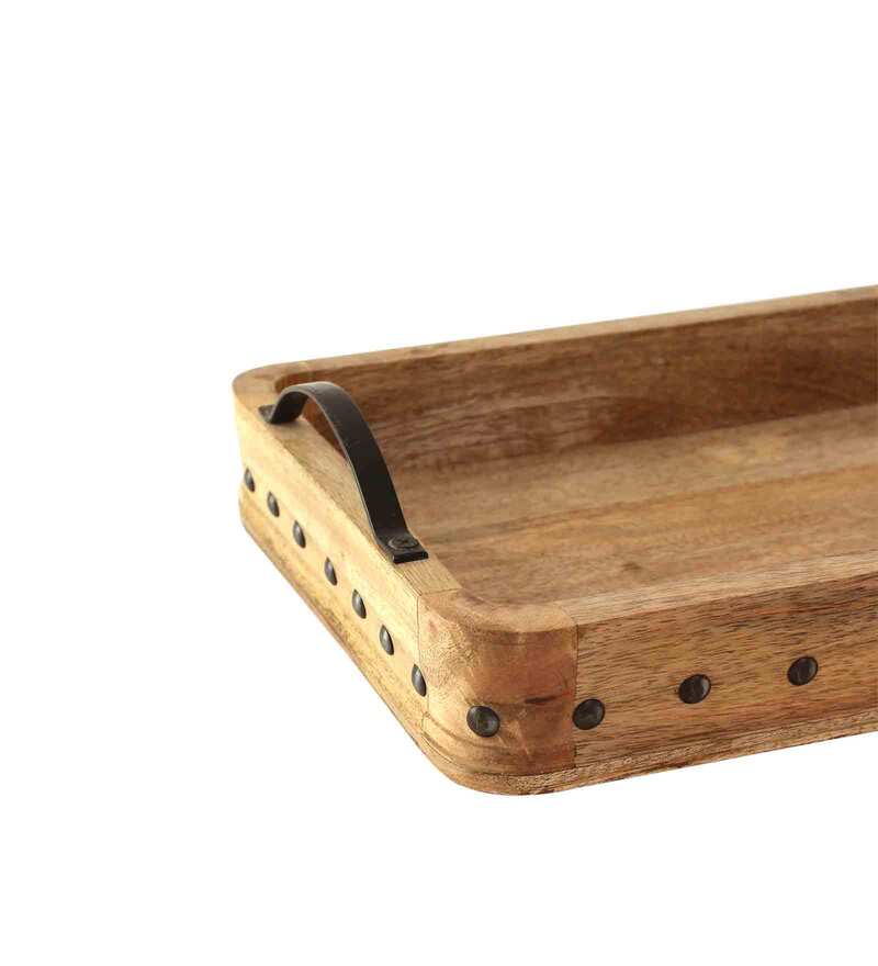 Buy Natural Wood 1 Tray by House This Online - Serving Trays - Serving ...