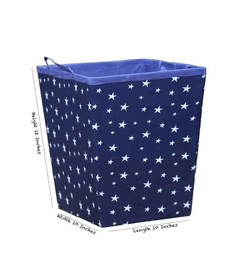 Buy Navy Blue 20 Ltr MDF and Polyester Open Dustbin by My Gift Booth ...