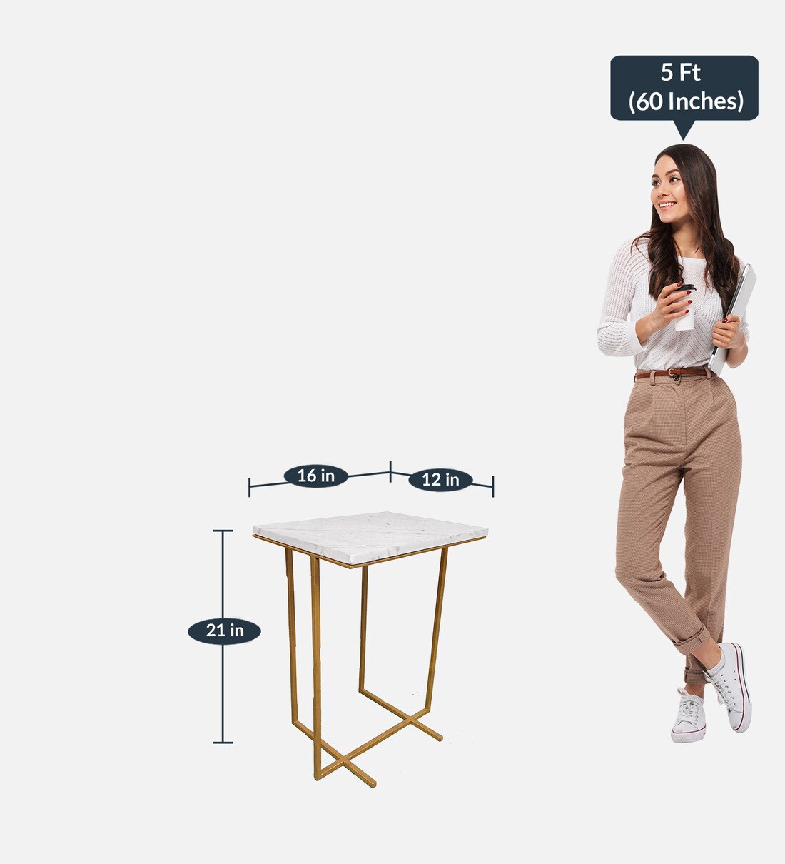 Buy Neil Metal End Table in Gold Finish Online - Modern End Tables ...