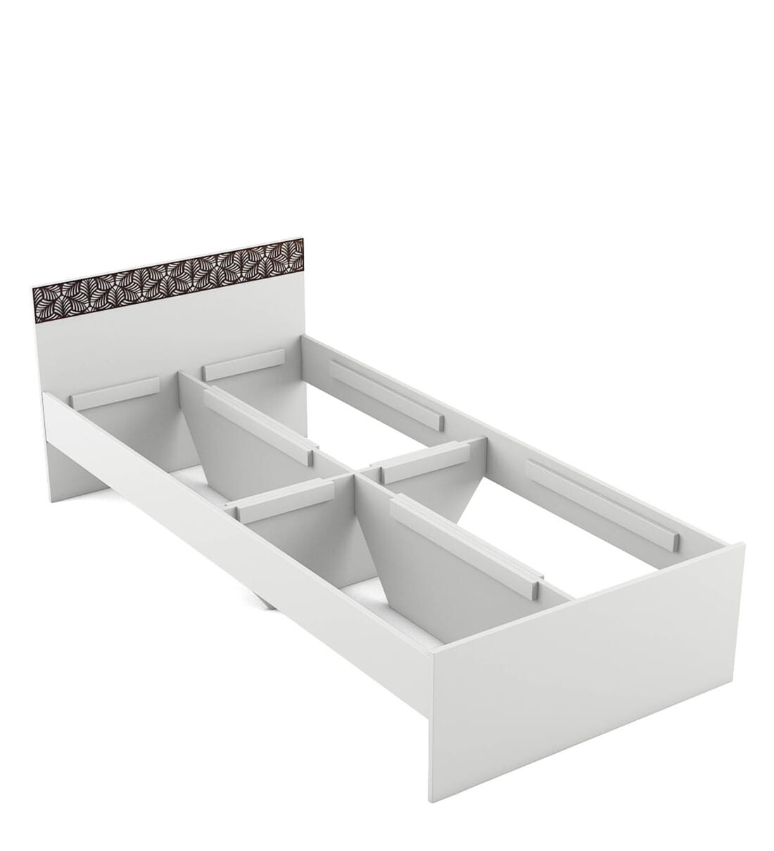 Buy Neo Single Bed in Frosty White Finish Online - Modern Single Beds ...