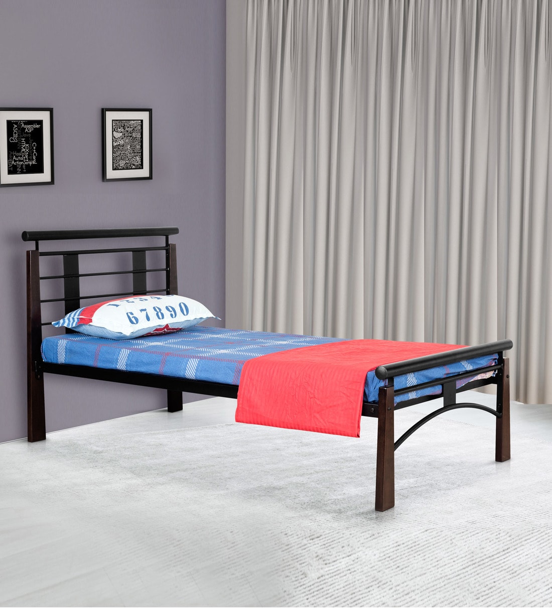 Buy Metallika New York Metallic Single Bed at 27% OFF by FurnitureKraft ...