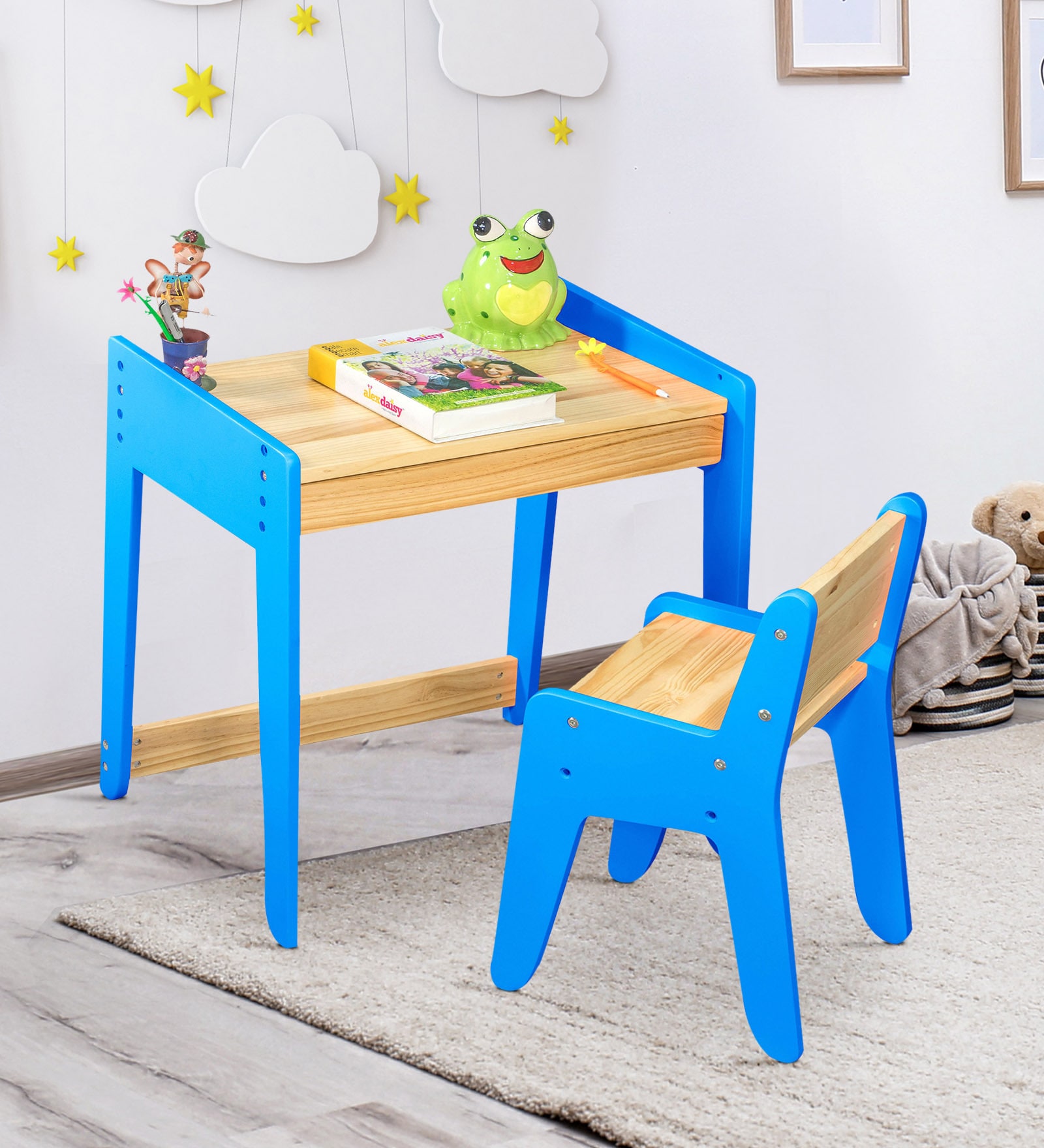 Buy Neo Study Table & Chair Set in Blue at 100% OFF by Alex Daisy ...