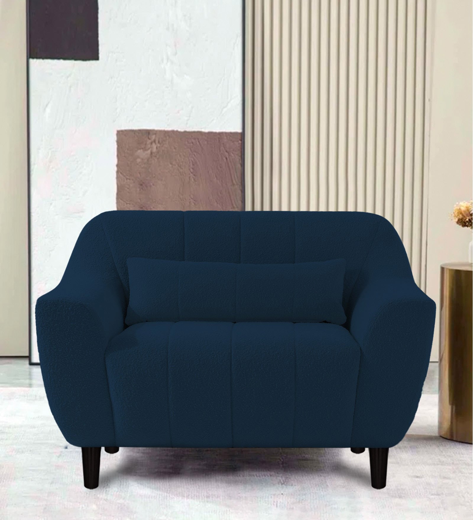 Buy Nesco Fabric 1 Seater Sofa Danim Blue Colour at 59% OFF by Febonic ...