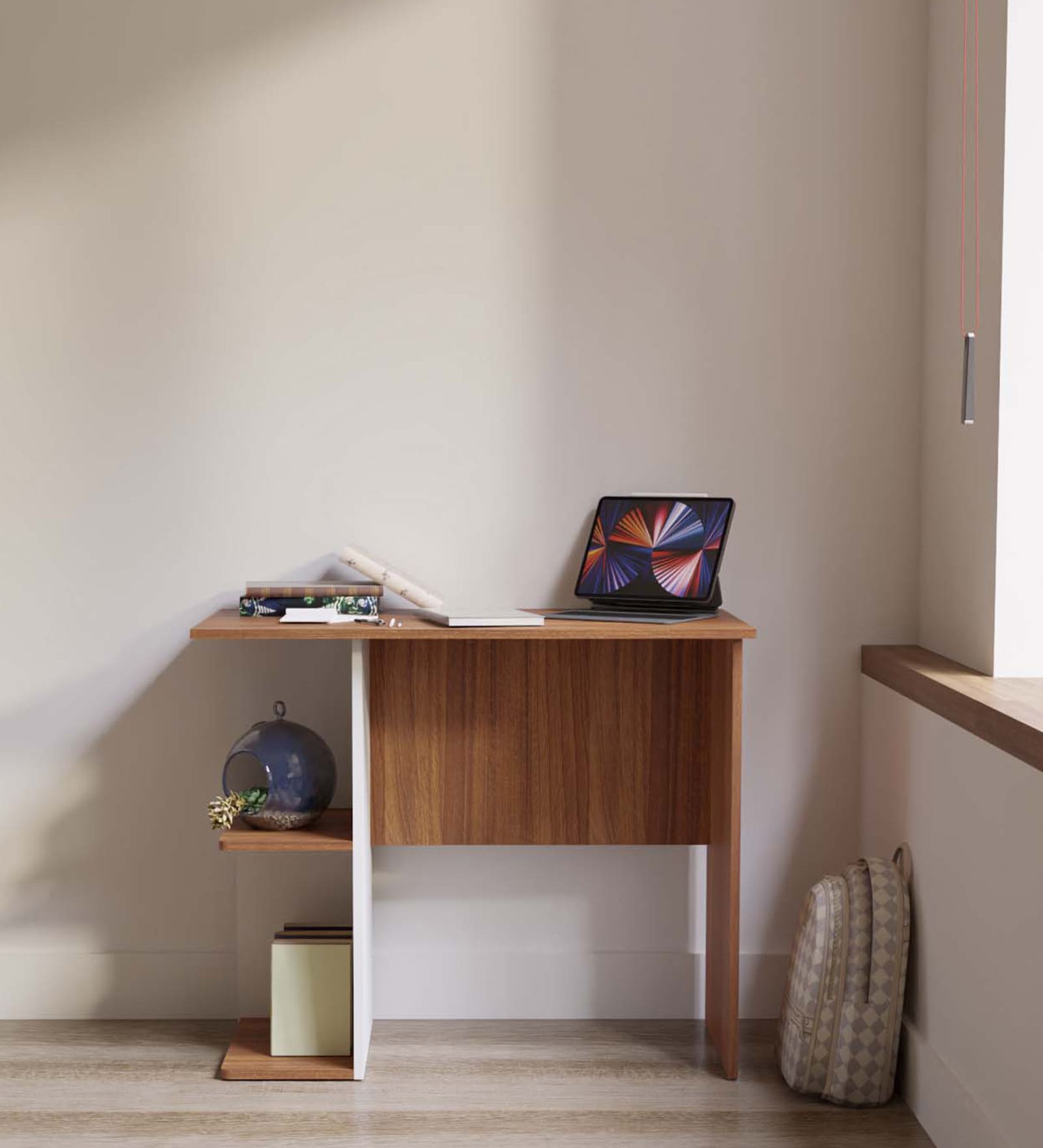 Buy Neu Study Table in Leon Teak Finish at 48% OFF by Neudot | Pepperfry