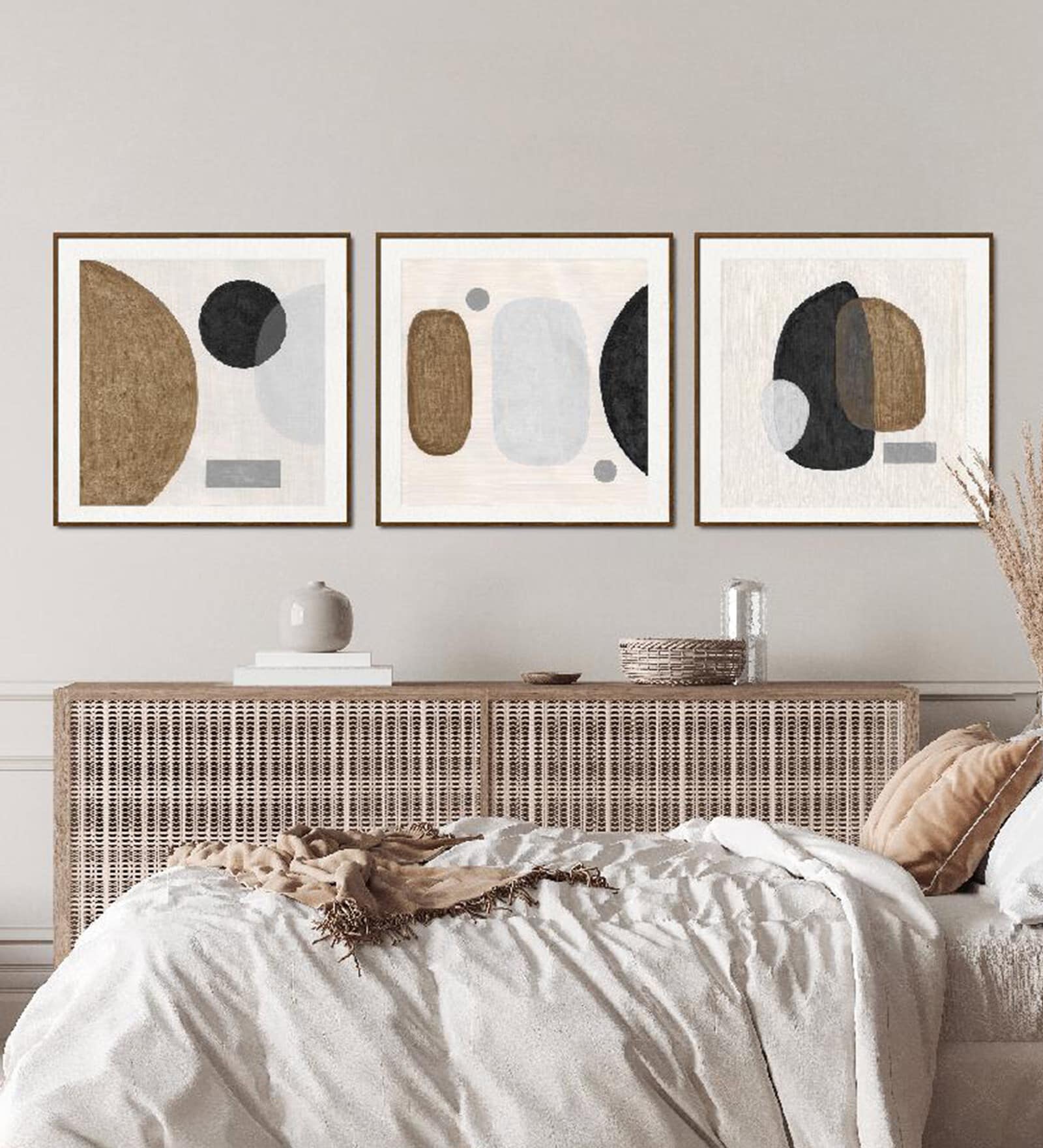 Buy Neutral Stones Multicolor Paper Framed Art Print Set of 3 at 24% ...