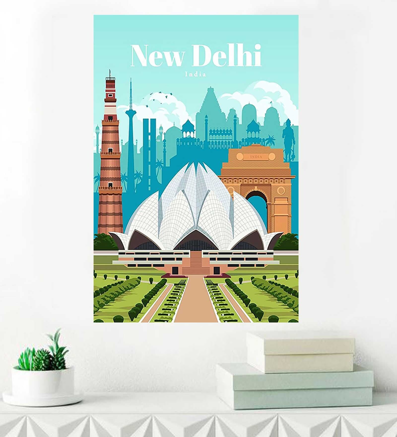 Buy New Delhi Canvas Unframed Art Print in 12inches x 18 inches at 25% ...