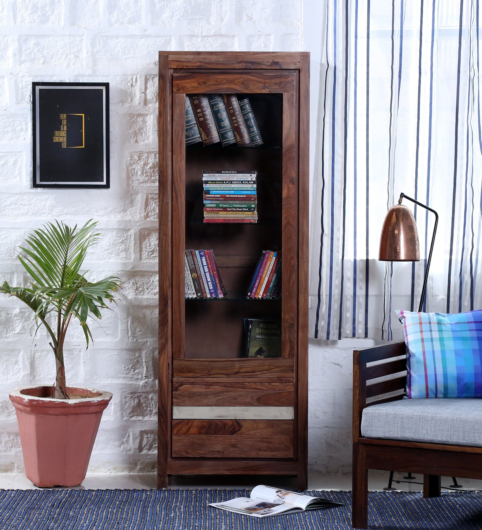 Buy Newport Book Case in Warm Walnut Finish at 1% OFF by Woodsworth ...