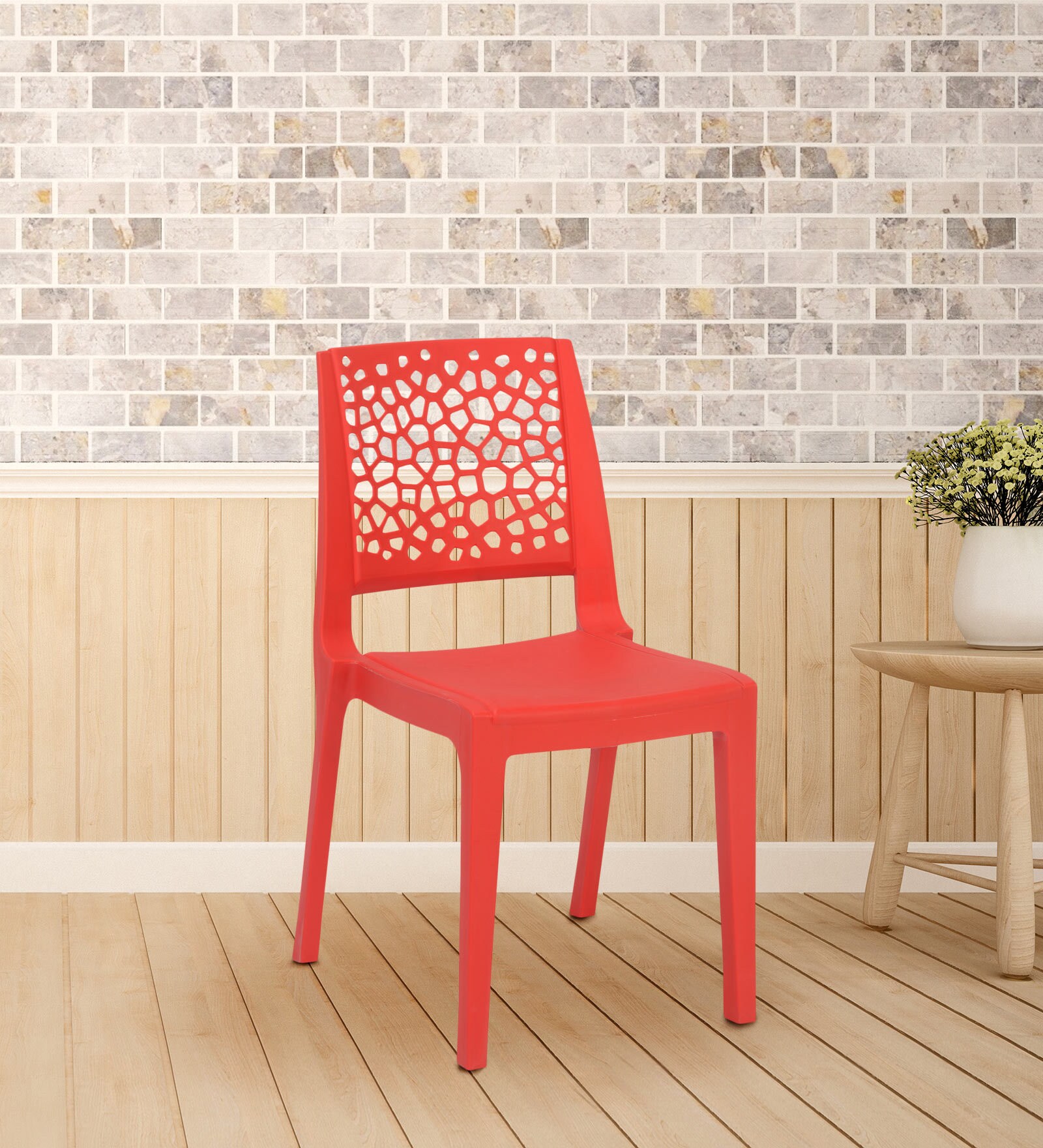 Buy Nexus Plastic Chair in Bright Red Colour at 3% OFF by Nilkamal ...