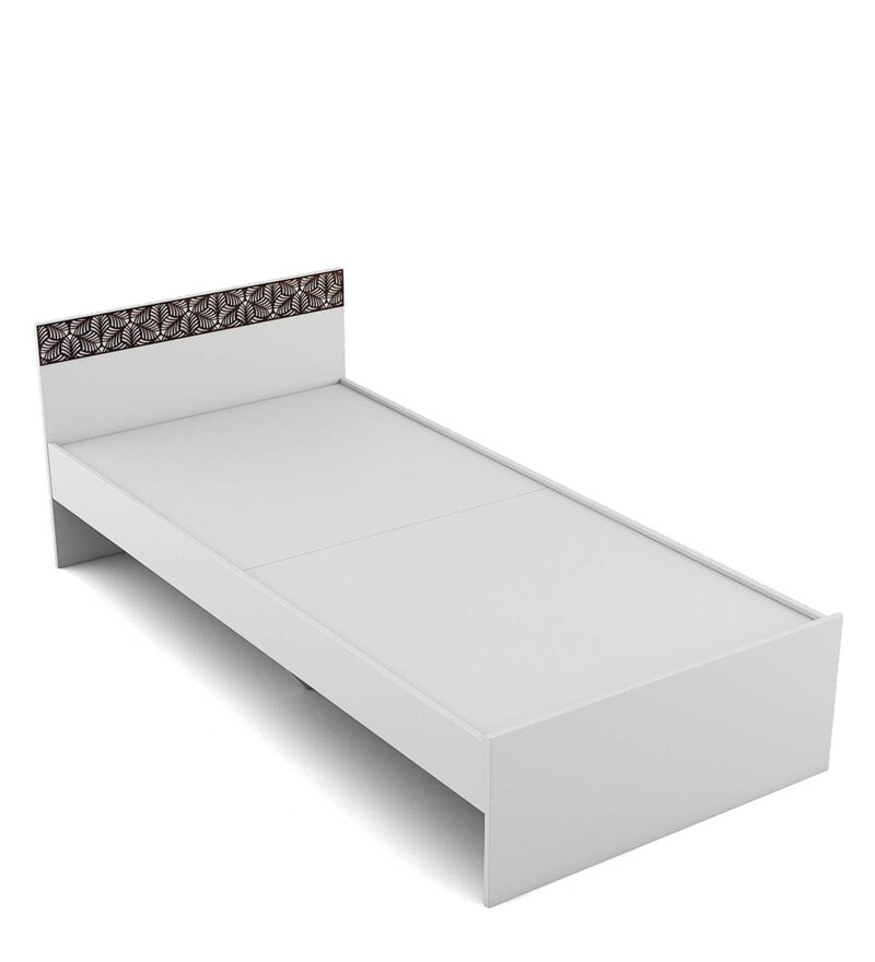 Buy Neo Single Bed in Frosty White Finish Online - Modern Single Beds ...
