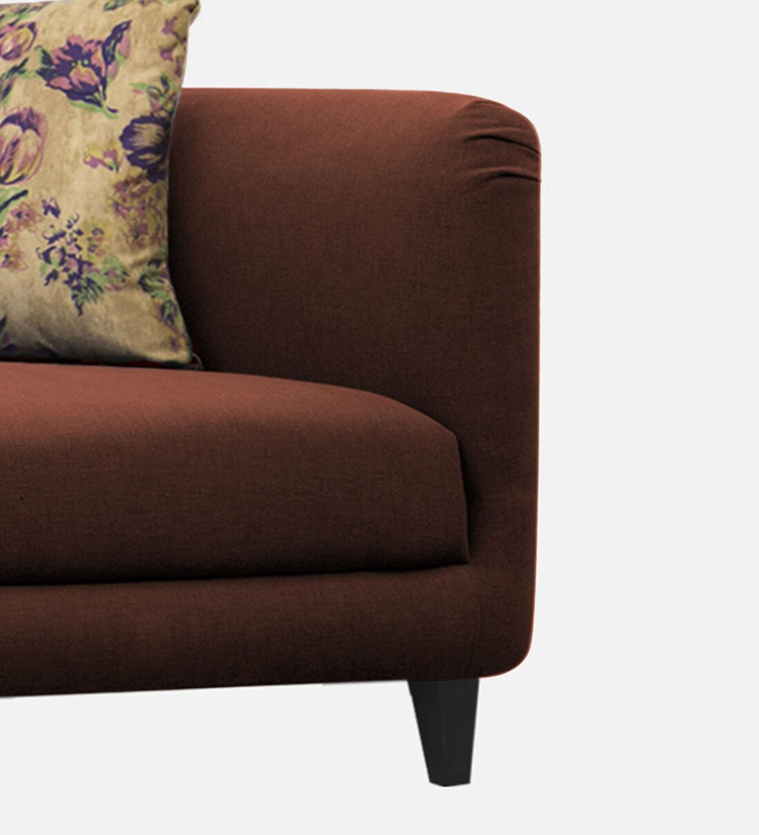 Buy Niki Fabric 1 Seater Sofa in Coffee Brown Colour by Febonic Online ...