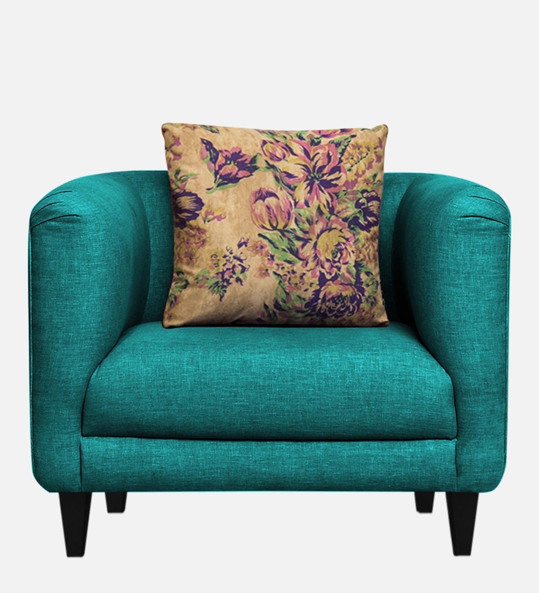 Buy Niki Fabric 1 Seater Sofa in Sea Green Colour by Febonic Online ...