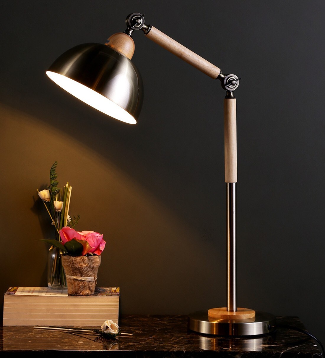 Buy Gold Shade Study Lamp with Metal Base by Jainsons Emporio at 6% OFF ...