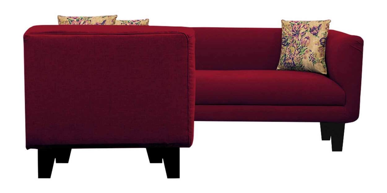 Buy Niki Corner Sofa In Maroon Colour By Febonic Online - Bucket Corner ...