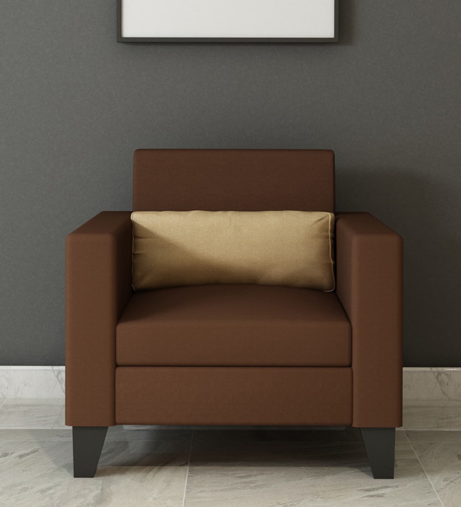 Buy Nikko Fabric 1 Seater Sofa in Brown Colour at 6% OFF by Mintwud ...