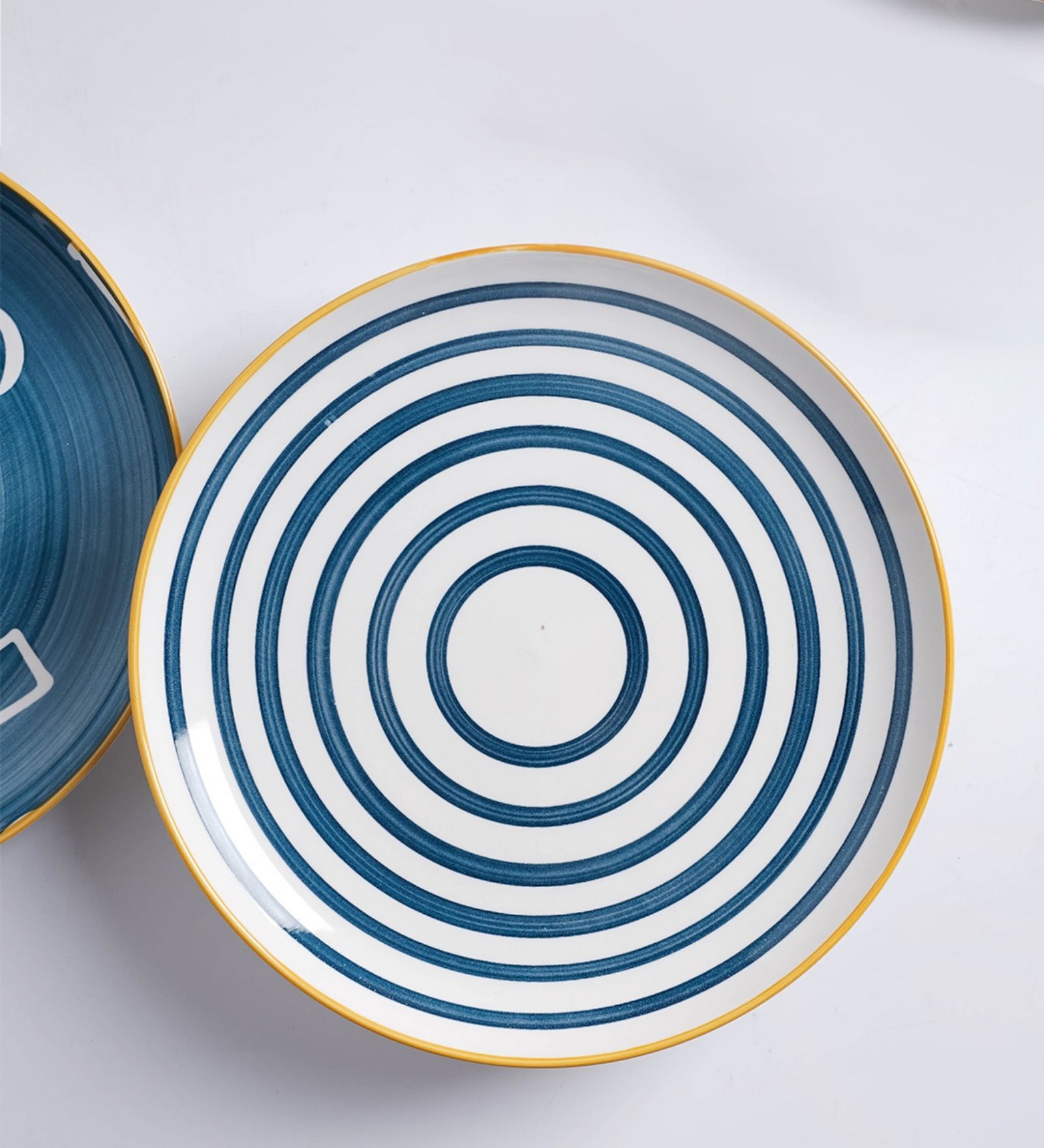 Buy Nitori- Spiral White & Blue Ceramic Appetizer Platter at 17% OFF by ...
