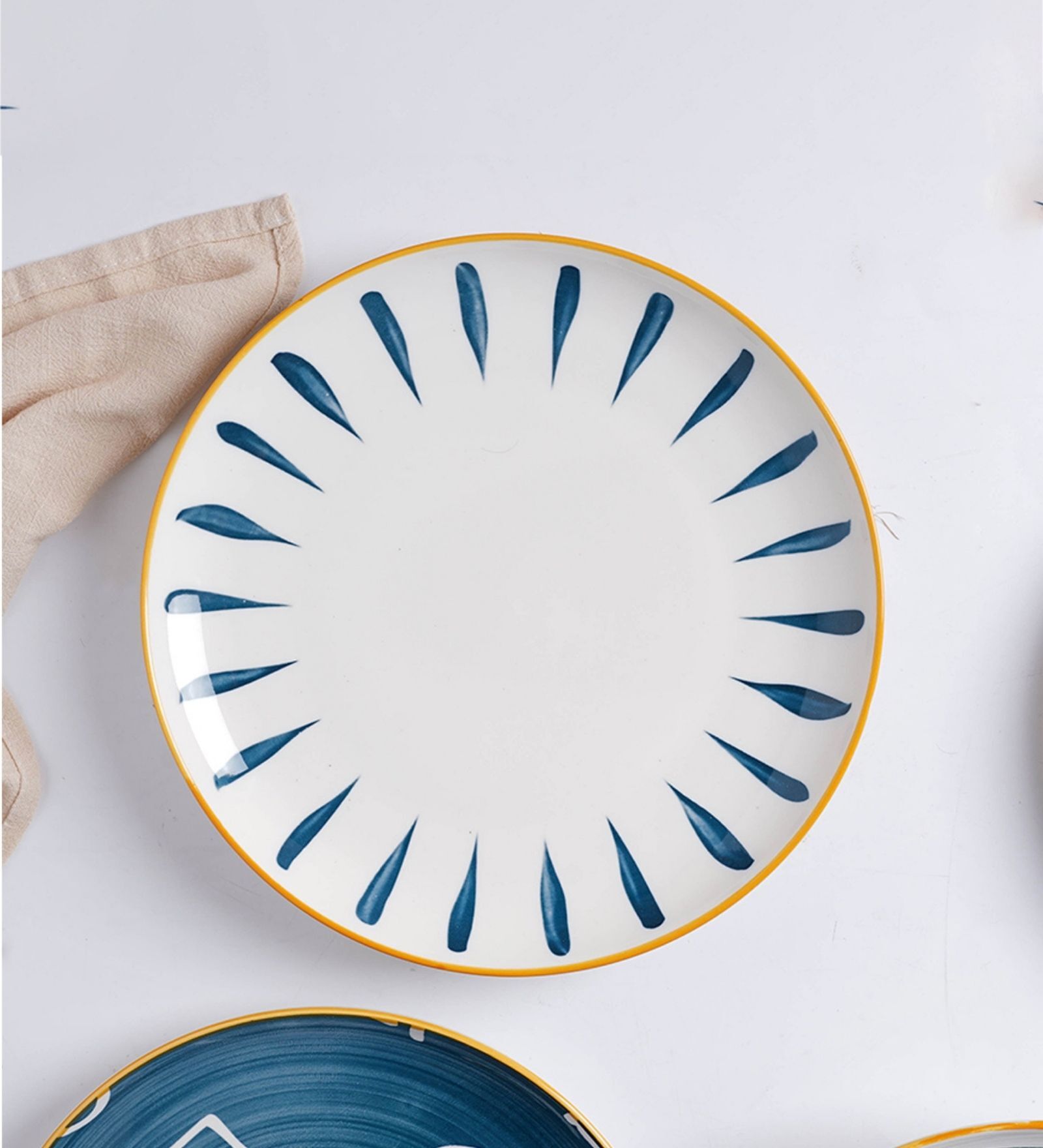 Buy Nitori- TearDrop White & Blue Ceramic Appetizer Platter at 20% OFF ...