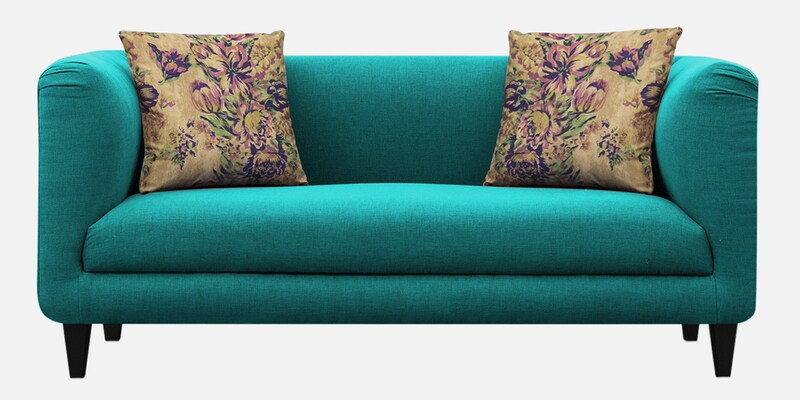 Buy Niki Fabric 2 Seater Sofa in Sea Green Colour by Febonic Online - Bucket 2 Seater Sofas - 2 ...
