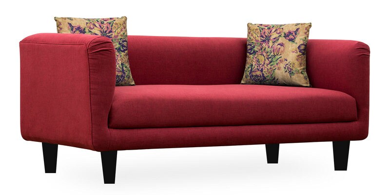 Buy Niki 3+1+1 Sofa Set In Blood Maroon Colour by Febonic Online - Mid ...