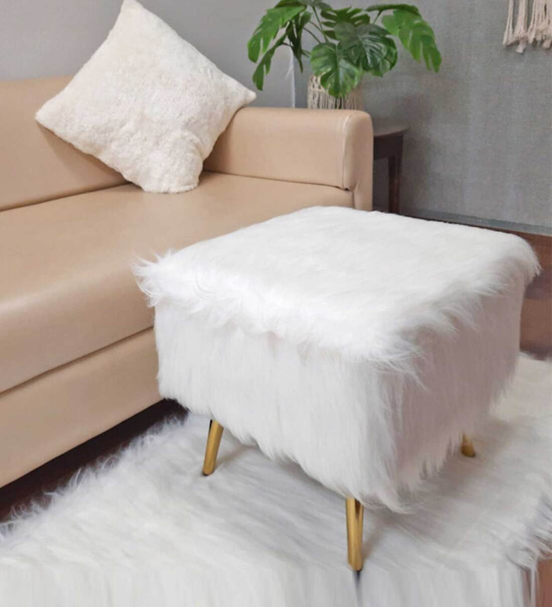 Buy Noviato Seating Stool in White Colour at 100% OFF by Loomkart ...