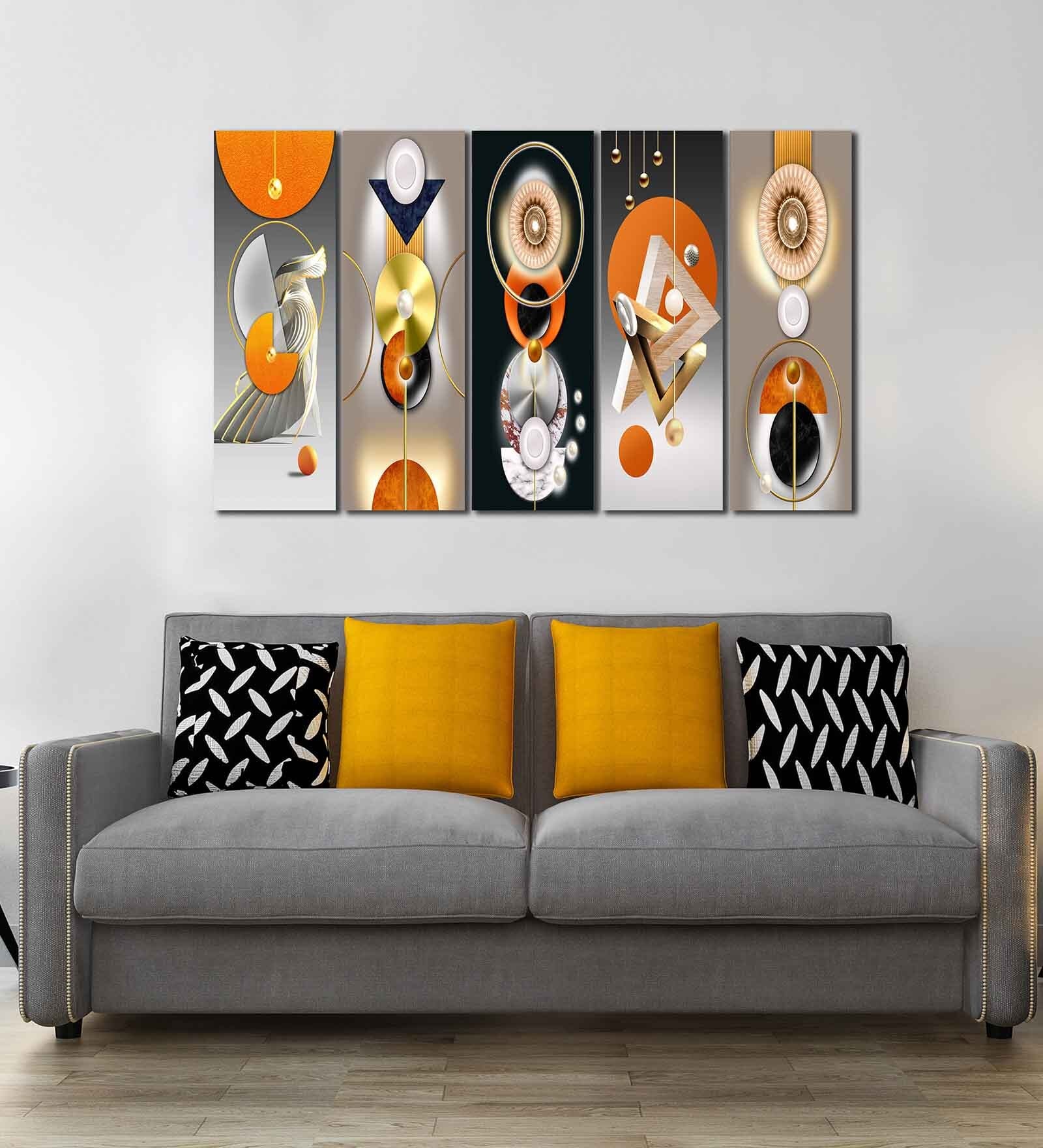 Buy Nordic Abstract Multicolour MDF Art Panels at 22% OFF by Wens ...