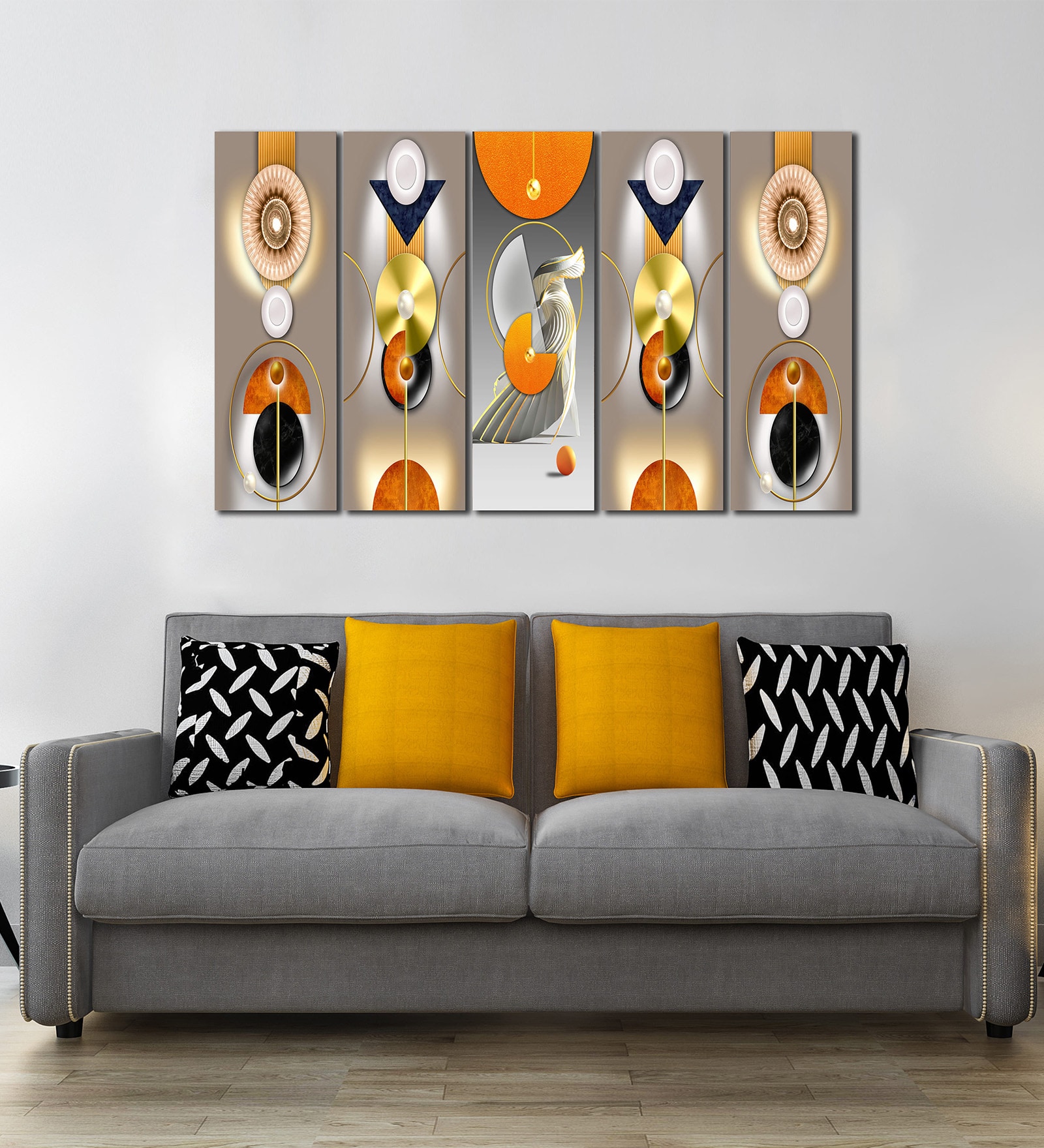 Buy Nordic Abstract Multicolour MDF Art Panels at 12% OFF by Wens ...