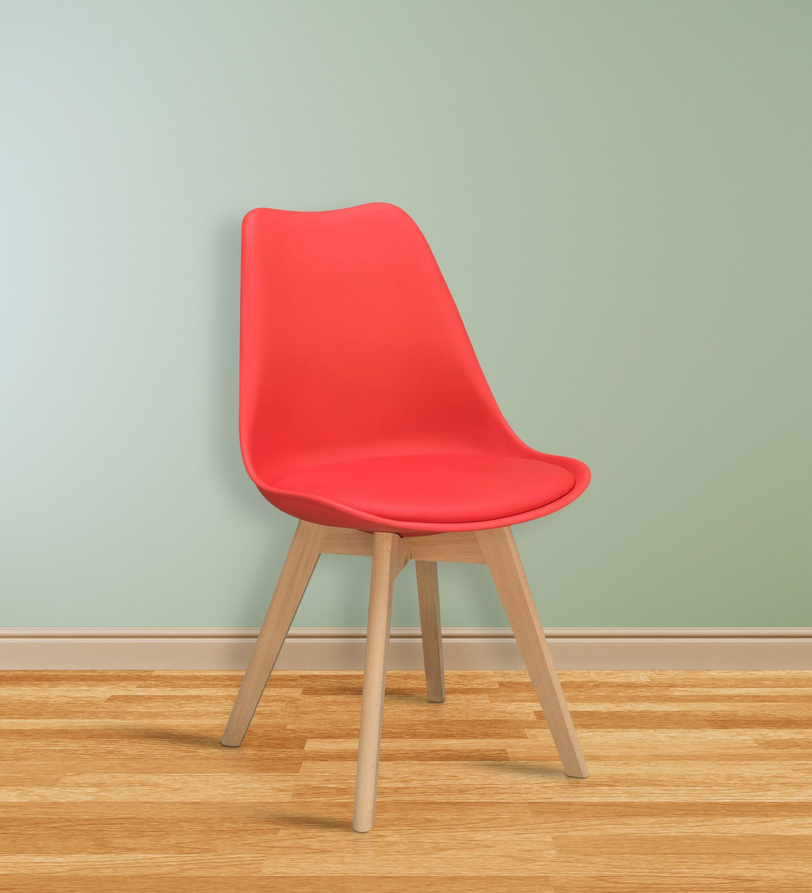 Buy Nordic Cafe Chair in Red Colour at 5% OFF by Alex Daisy | Pepperfry