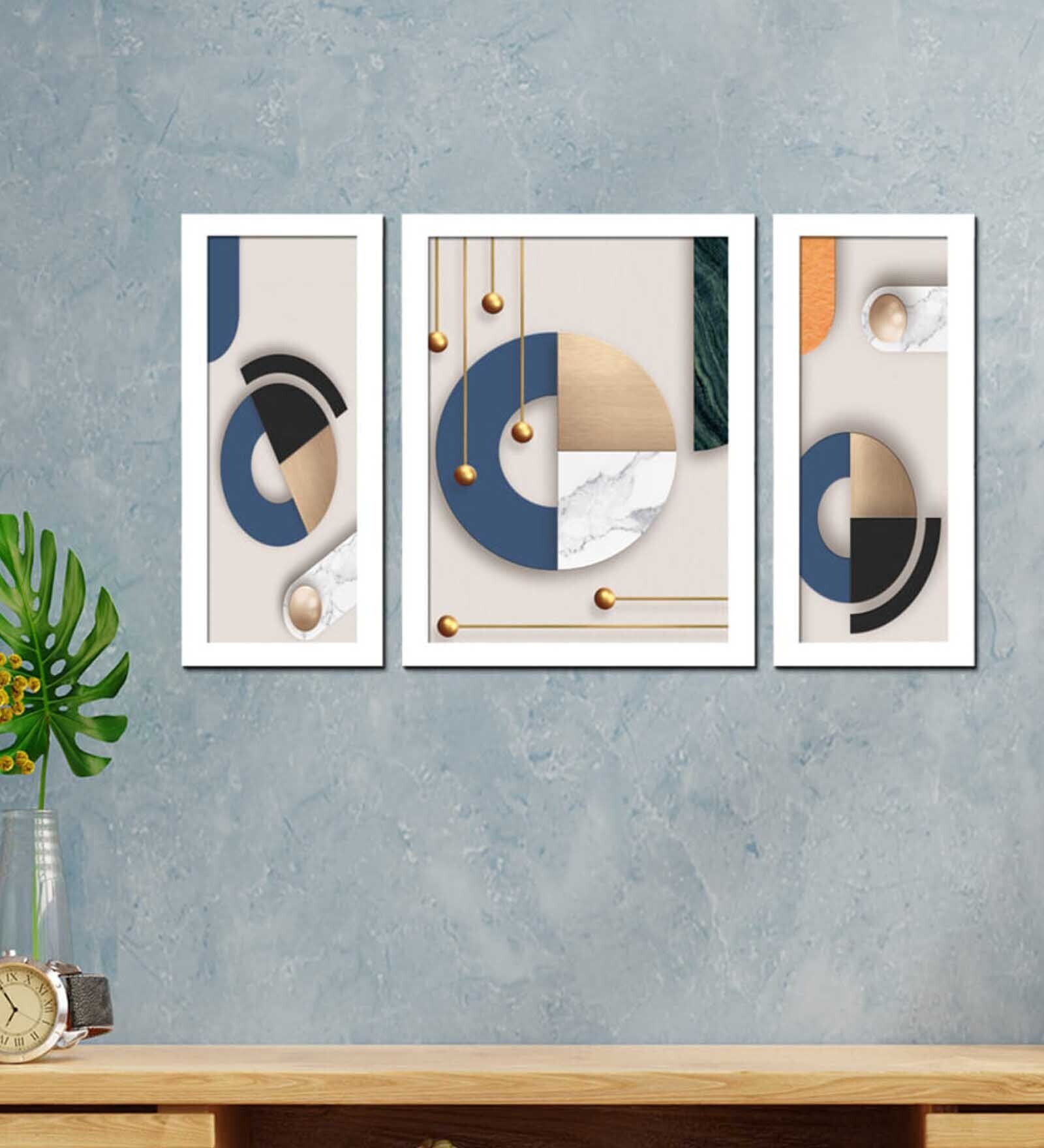 Buy Nordic MDF Art Print Set of 3 at 36% OFF by Wens | Pepperfry