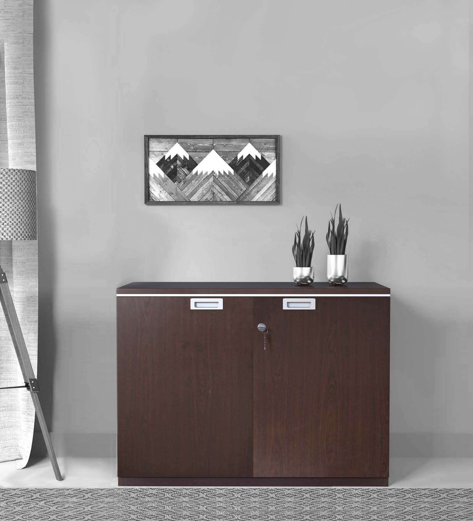 Buy Nova Low Height Storage File Cabinet in Vermont Wenge Colour at 64% ...