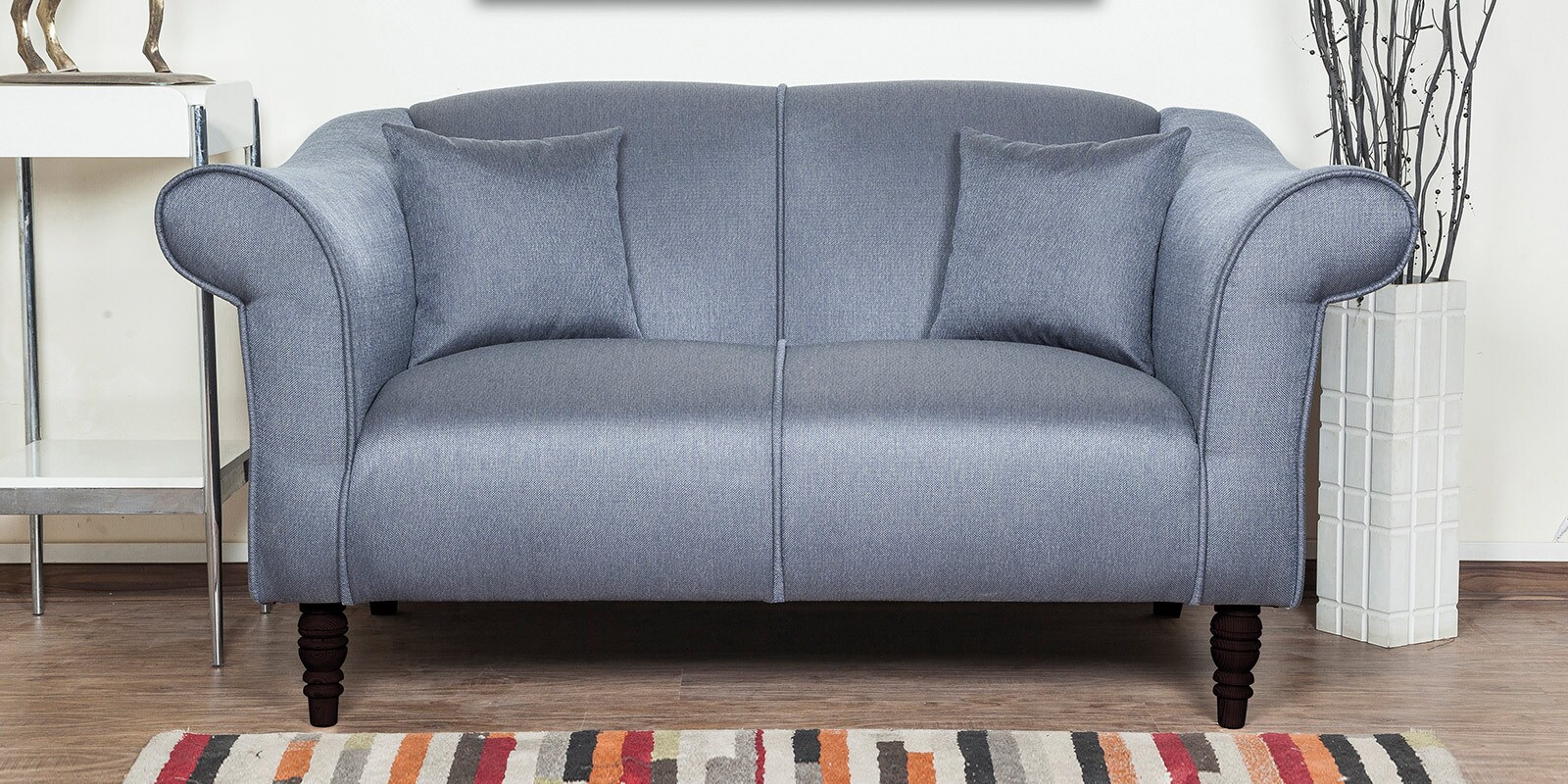 Buy Nottingham Heaven Two Seater Sofa in Prussian Blue Colour by Urban ...
