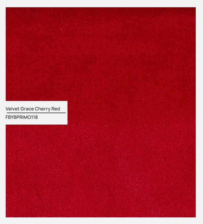 Buy Norway Velvet 1 Seater Sofa in Cherry Red Colour by Febonic Online ...