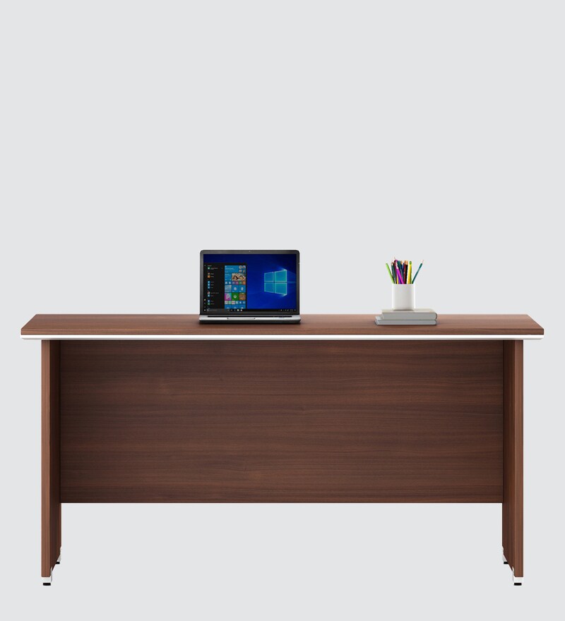 Buy Nova Medium Executive Desk in Walnut Finish Online - Executive Desks - Office Tables ...