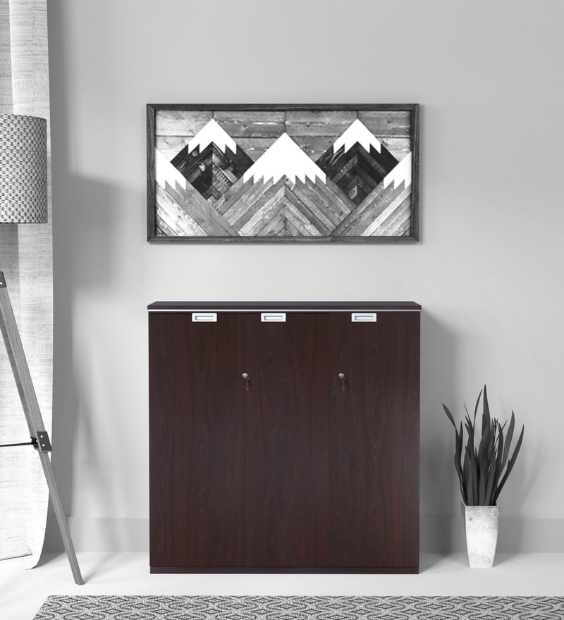 Buy Nova Mid Height Storage Cabinet in Vermont Wenge Colour by HomeTown ...