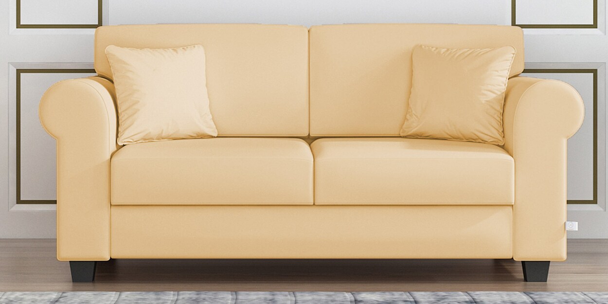 Buy Numonk Velvet 2 Seater Sofa in Sandy Beige Colour at 67% OFF by ...
