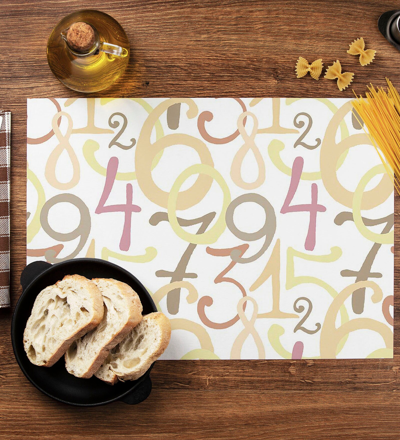 Buy Numbers Multicolor (18 x 12) Velvet (Set of 6) Table Placemat at 60 ...