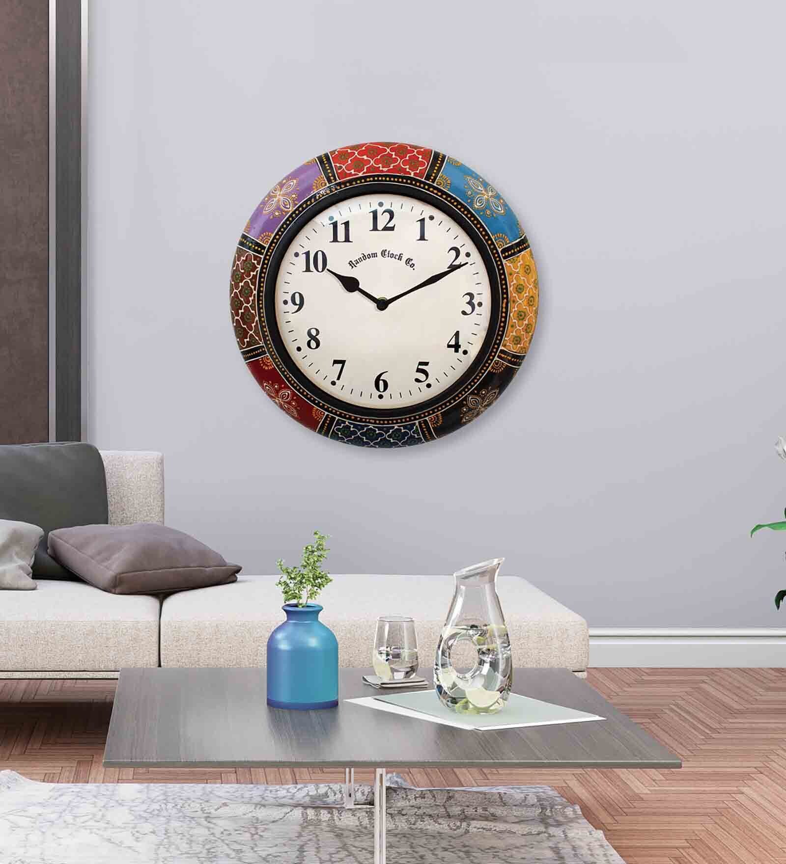 Buy Numeric Dial Multicolour Brass Traditional Wall Clock at 20% OFF by ...
